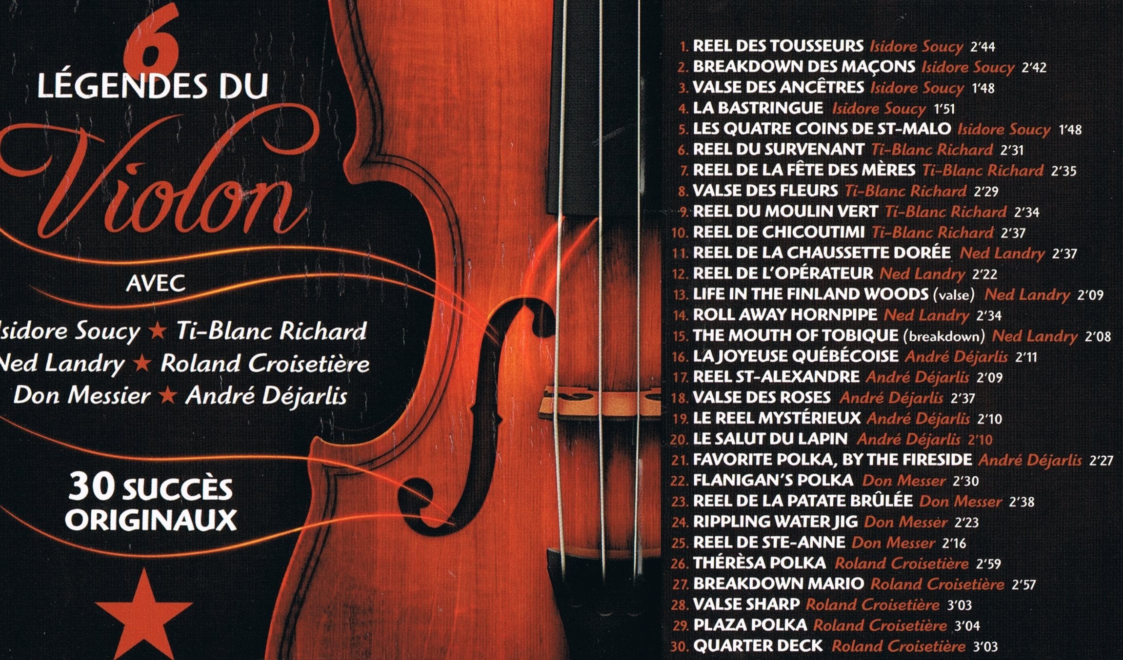 6 LÉGENDES DU VIOLON - 30 Succes Originaux (DGM Production) – ID Shop.ca