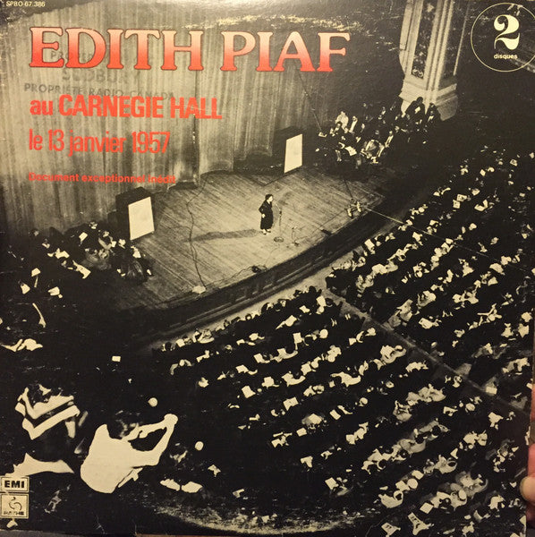 Edith Piaf / Edith Piaf Au Carnegie Hall Le 13 Janvier 1957 - LP USED ...