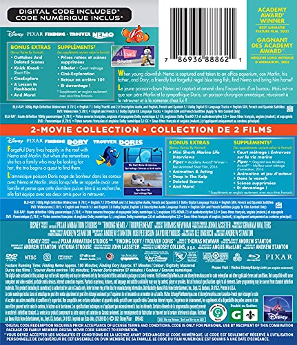 Finding Nemo / Finding Dory 2-Movie Collection - Blu-ray – ID Shop.ca